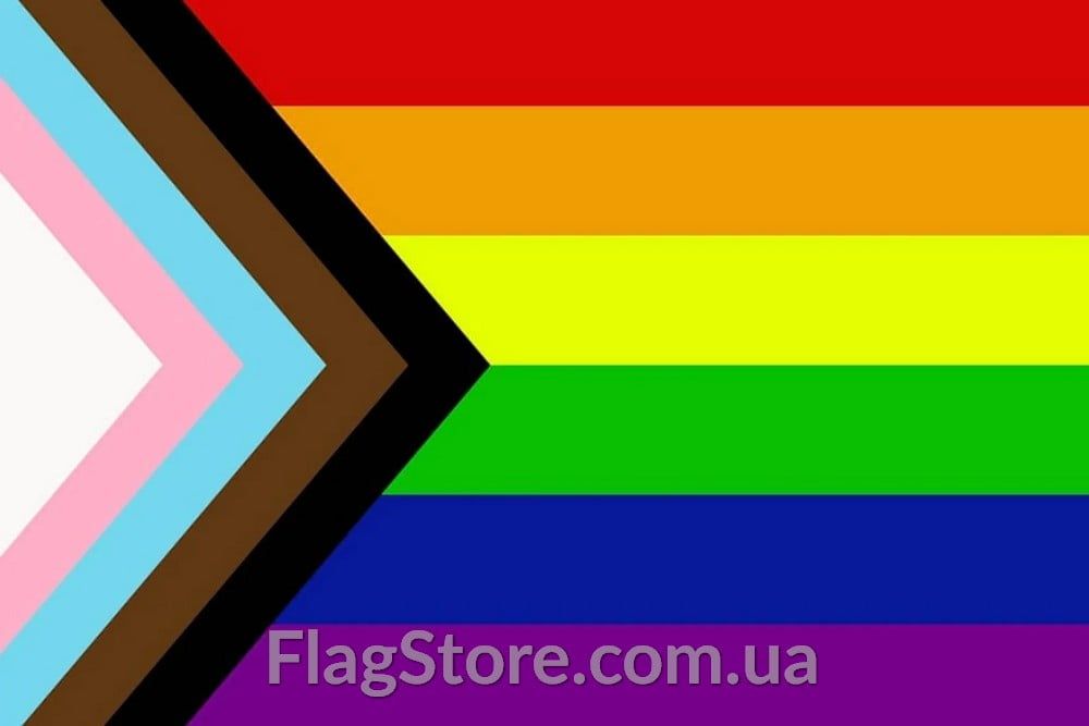Купить флаг LGBT Прогресс Прайд в Киеве с доставкой FlagStore.com.ua